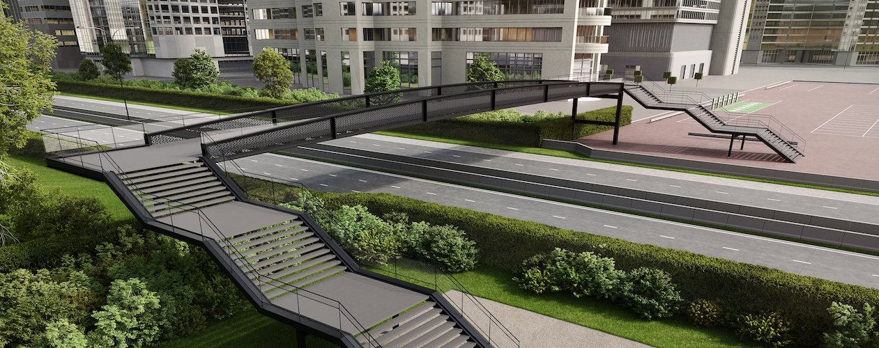 What are the typical materials used in constructing modular pedestrian ...